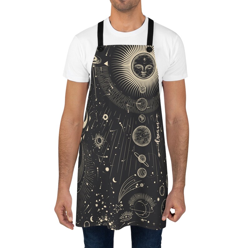 Celestial Apron, Cosmic Apron, Witch Apron, Space Apron, Astrology ...