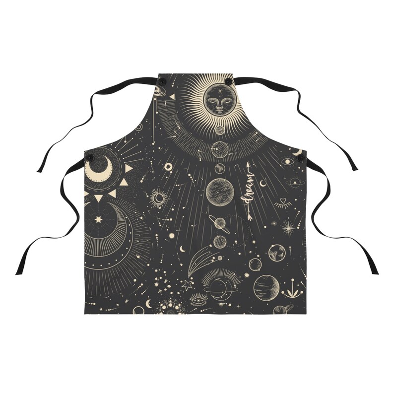 Celestial Apron, Cosmic Apron, Witch Apron, Space Apron, Astrology ...