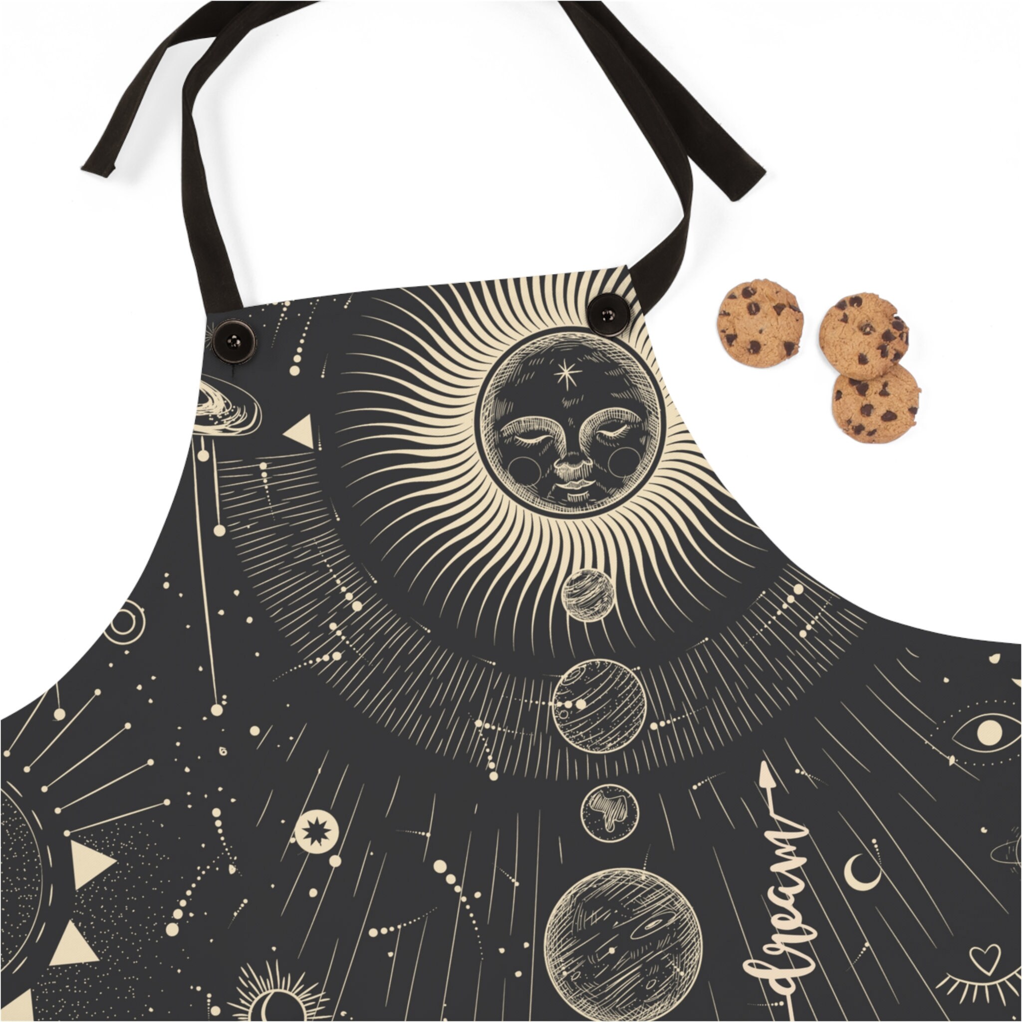 Celestial Apron, Cosmic Apron, Witch Apron, Space Apron, Astrology ...