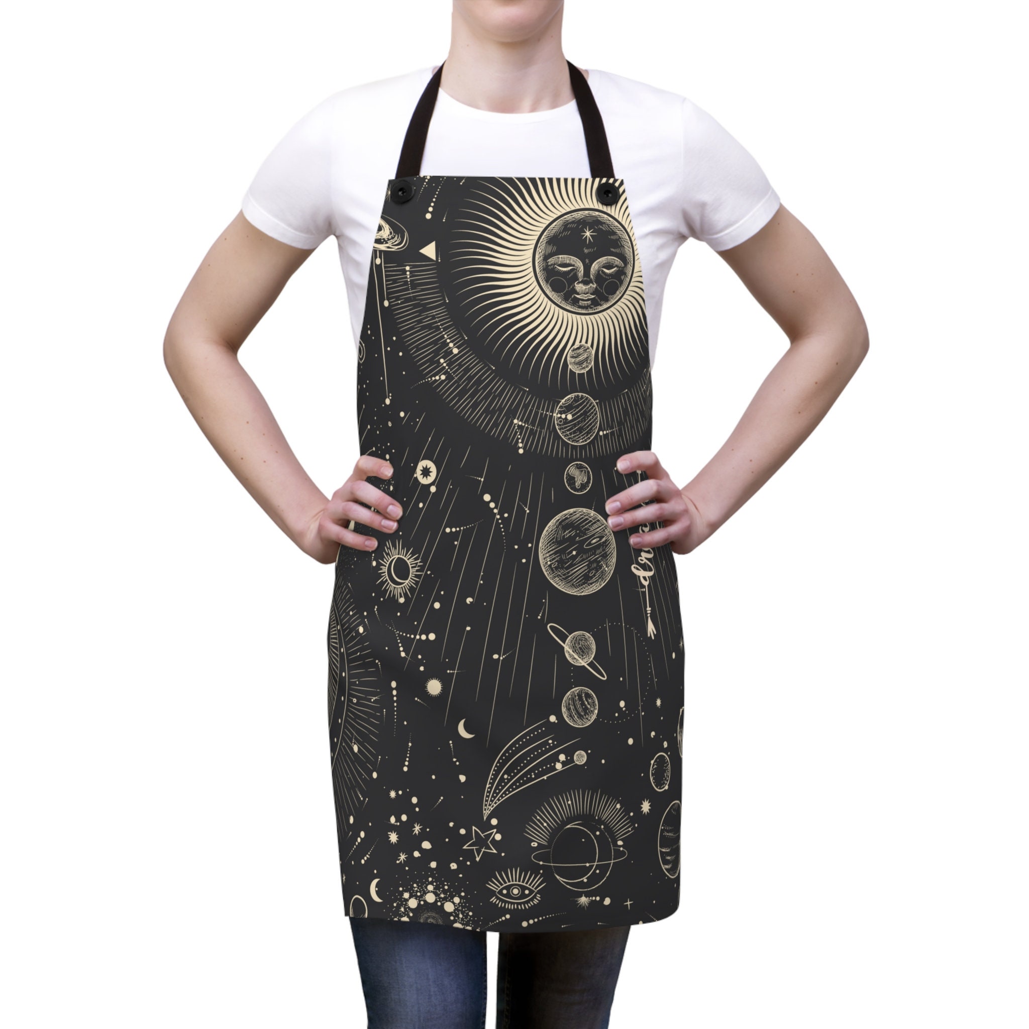 Celestial Apron, Cosmic Apron, Witch Apron, Space Apron, Astrology ...