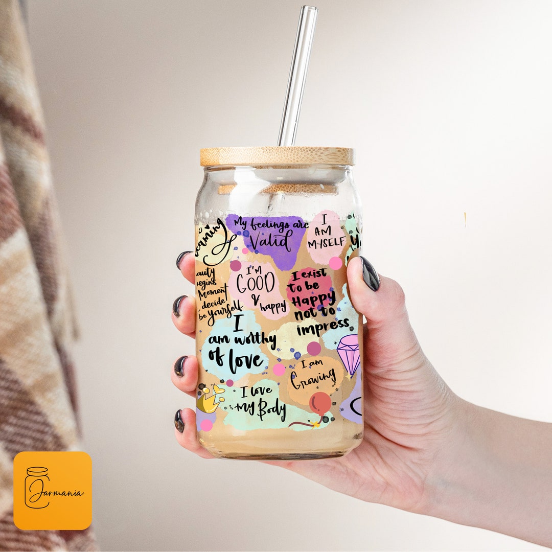 Self Love Glass Jar, Self Care Mason Jar, Valentines Day Positive Gift ...