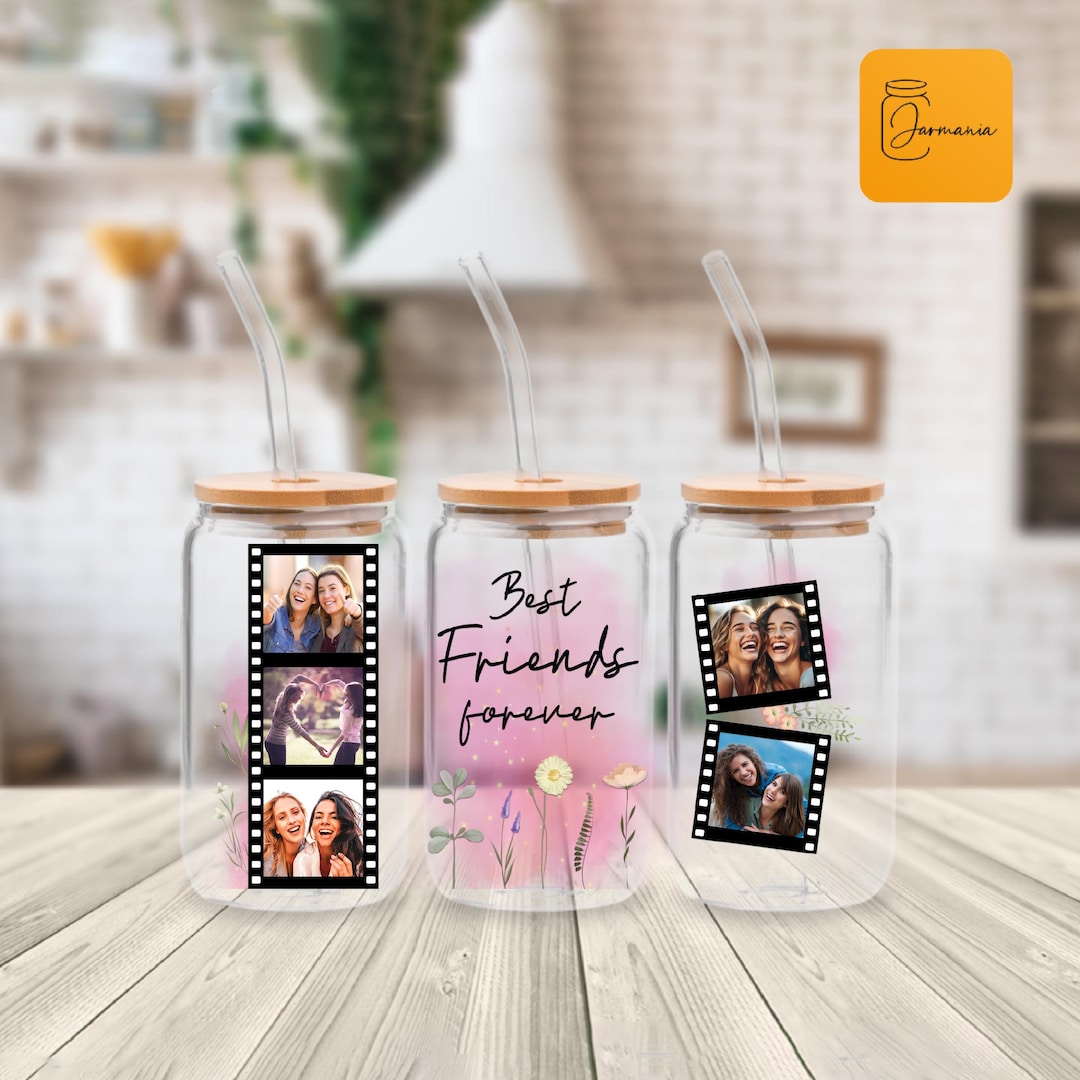 Best Friends Forever Custom Photo Glass Jar, Customized Picture ...