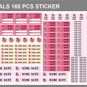 Personalized Name Stickers 168 Pcs , Custom Waterproof Daycare Labels ...