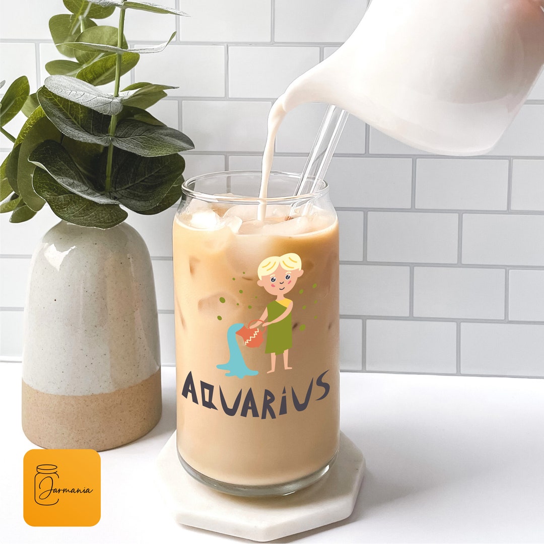 Zodiac Sign Jar Custom Zodiac Sign Drinking Jar Astrology - Etsy