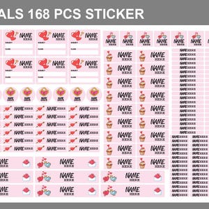 Personalized Name Stickers 168 Pcs , Custom Waterproof Daycare Labels ...
