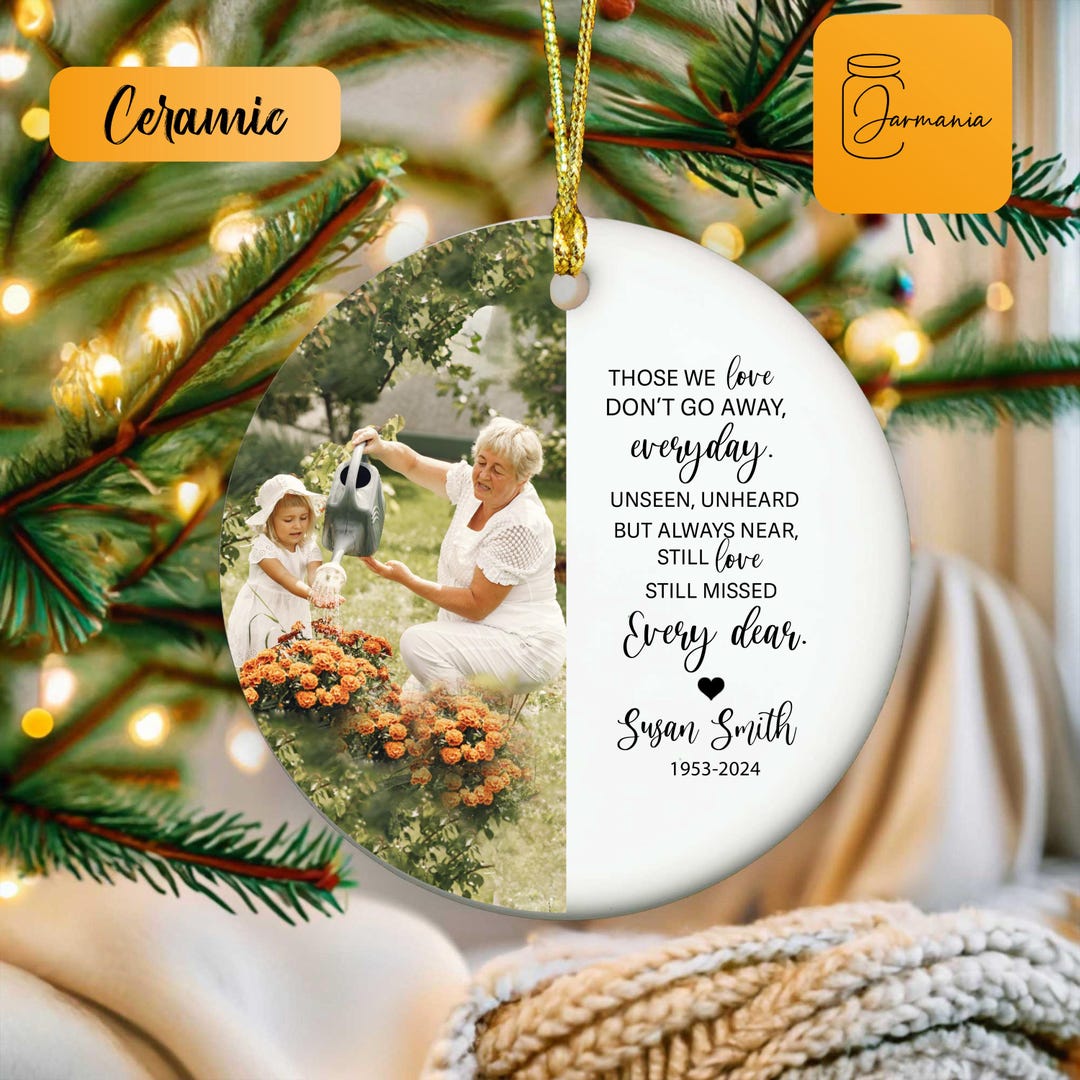 Custom Grandma Memorial Ornament, Loss of Grandma Ceramic Ornament ...