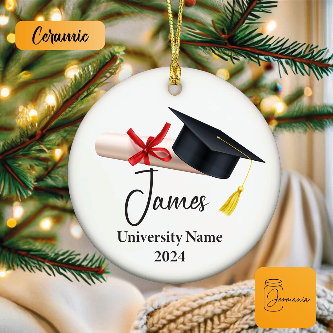 Personalized Graduation Ornament, Custom University Acrylic Ornament ...