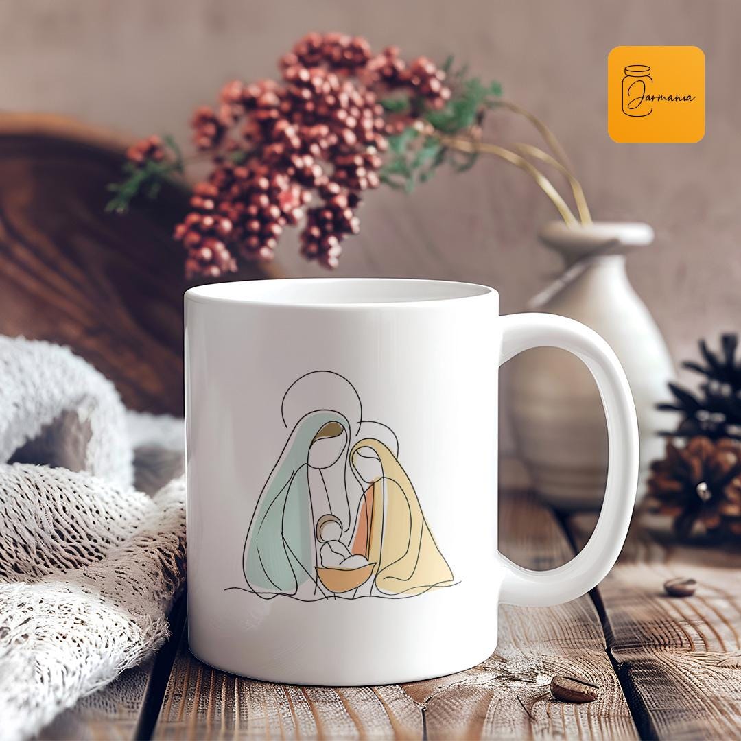Holy Night's Wonder Birth of Jesus White Mug, Religious Christmas Gift ...