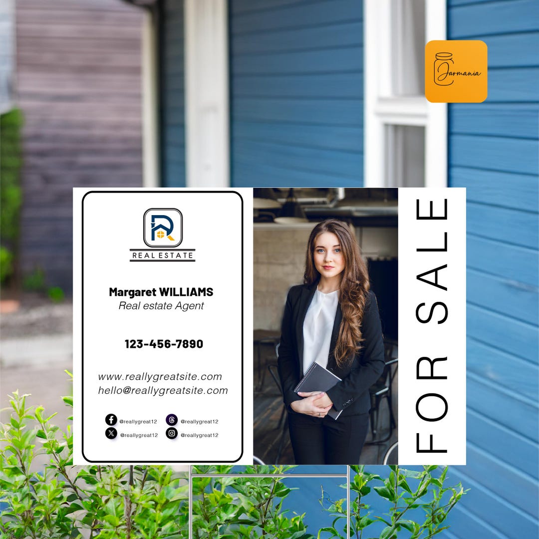 For Sale Yard Sign, Real Estate Sign, Custom for Sale Yard Sign ...