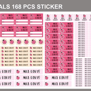 Personalized Name Stickers (168 Pcs) , Custom Waterproof Daycare Labels ...