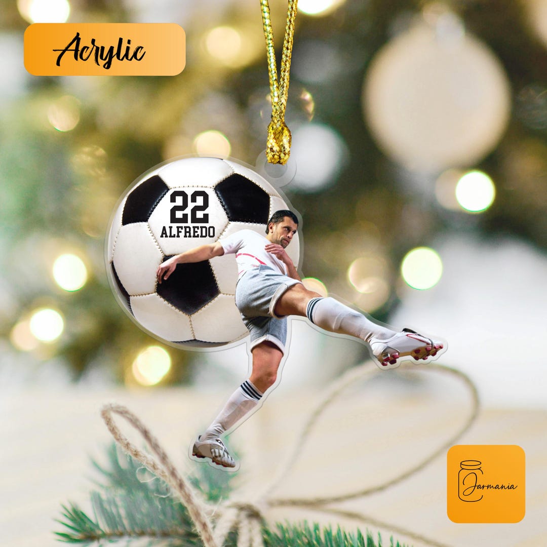 Custom Soccer Christmas Acrylic Ornaments, Gift for Soccer Players ...