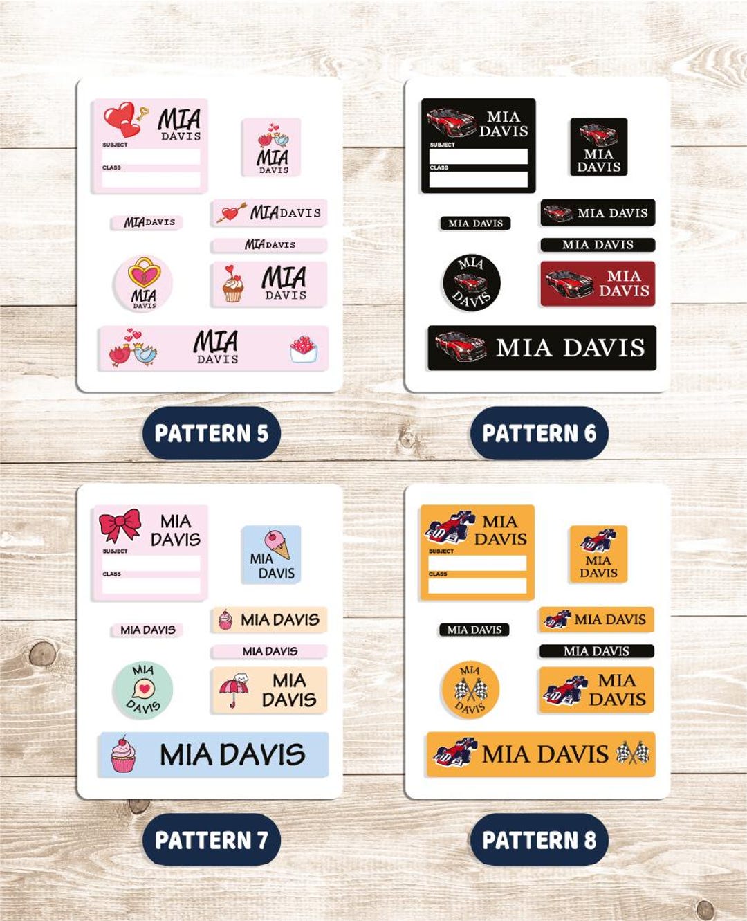 Personalized Name Stickers (168 Pcs) , Custom Waterproof Daycare Labels ...