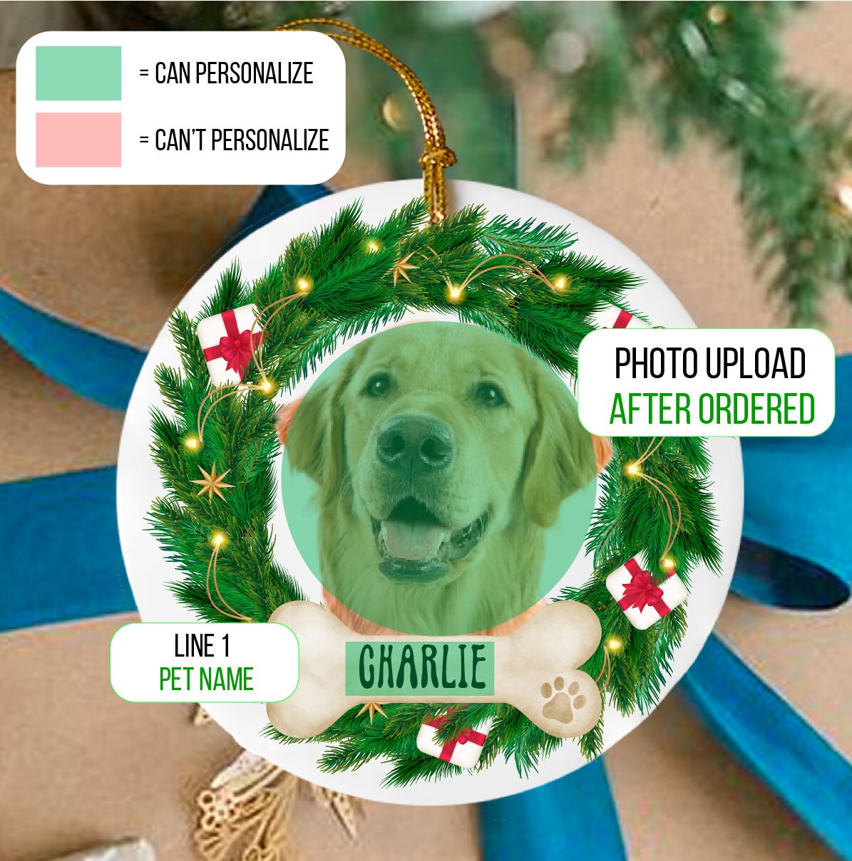 Personalized Ceramic Ornament Custom Design Christmas Ornament ...