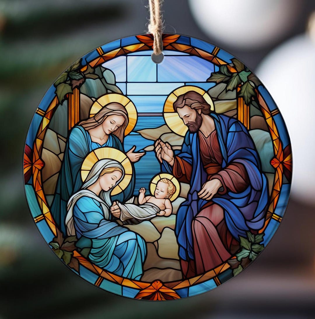 Nativity Christmas Gift, Christian Bible Verse Ornament, Live Like ...