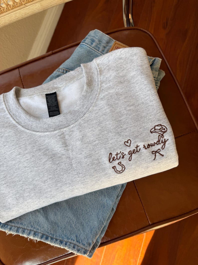 Embroidered Cowgirl Bachelorette Sweatshirts, Country Bach Shirts, Same ...