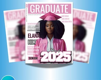 2025 Graduation Magazine Template, Graduation 2025 Grad, Senior ...