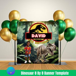 Dinosaur Backdrop Banner 8by8 , Digital Download - Etsy