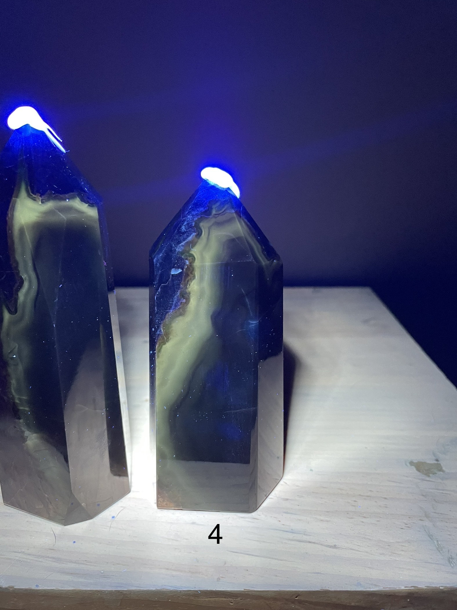 Chunky Volcano Agate Uv Reactive Towers Choose Yours - Etsy