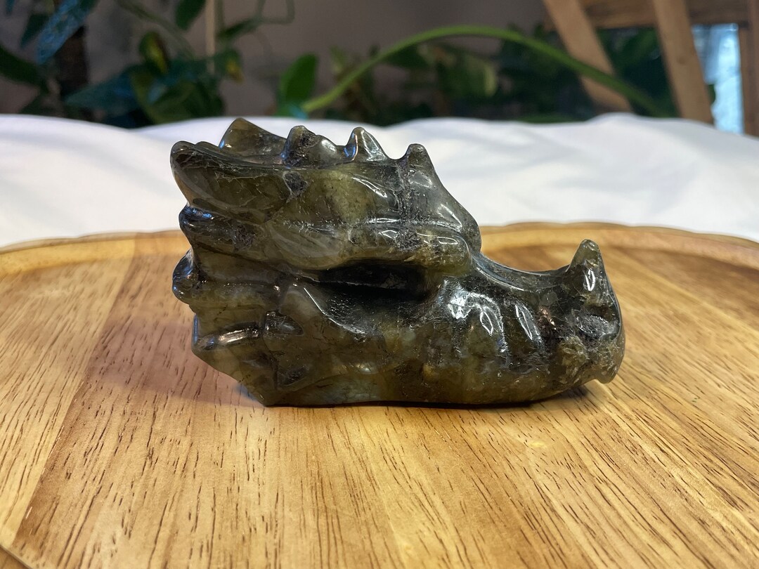 4” Labradorite Crystal Dragon Head Carving - Etsy