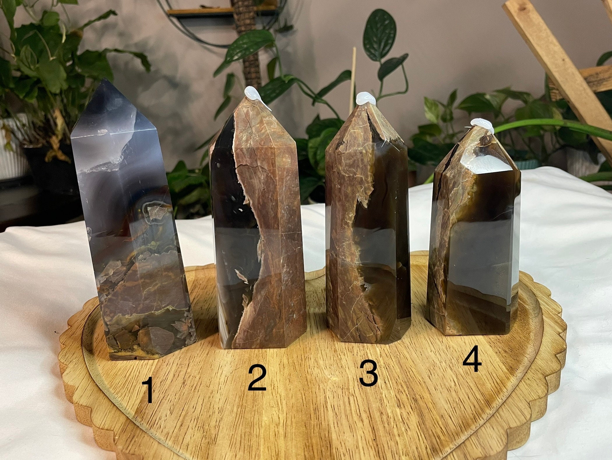 Chunky Volcano Agate Uv Reactive Towers Choose Yours - Etsy