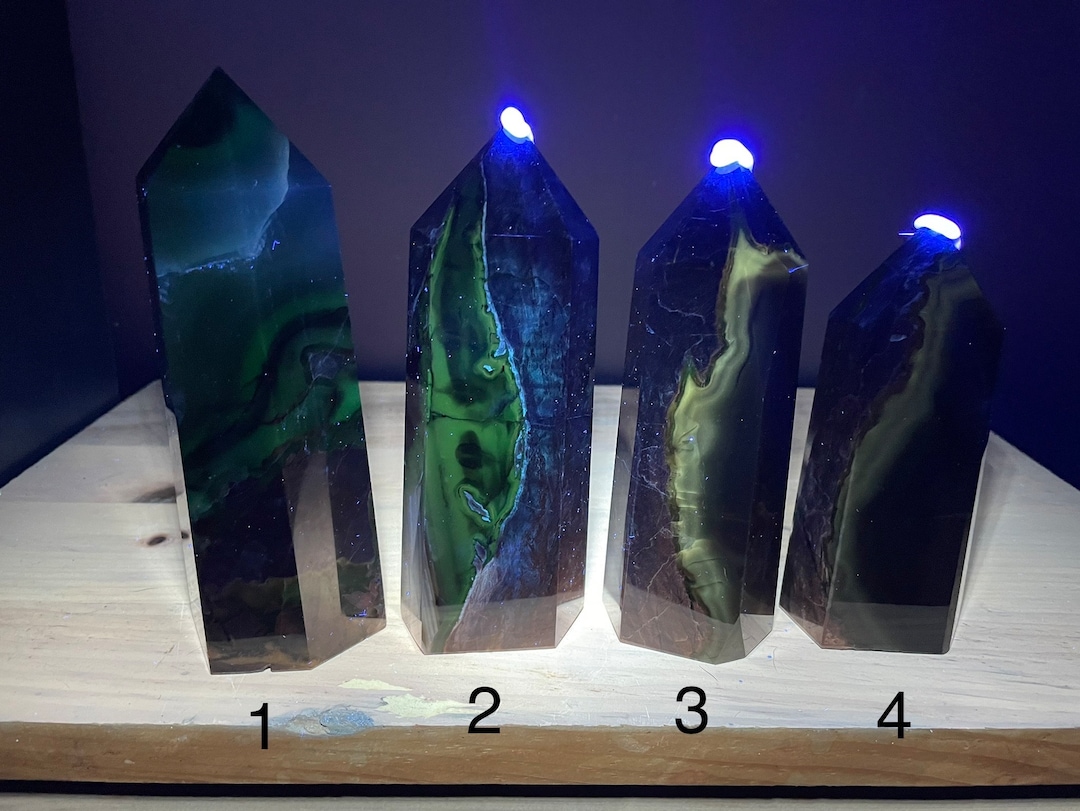 Chunky Volcano Agate Uv Reactive Towers Choose Yours! - Etsy