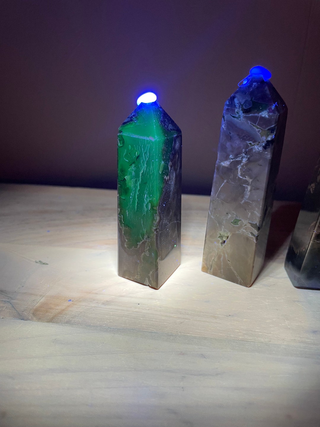 Volcano Agate Towers Uv Reactive - Etsy