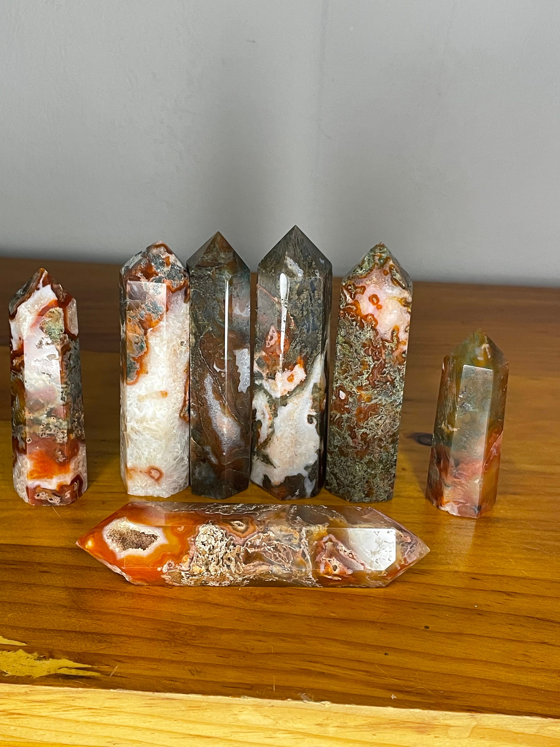 Red Moss Agate Crystal Tower Choose Yours!! - Etsy