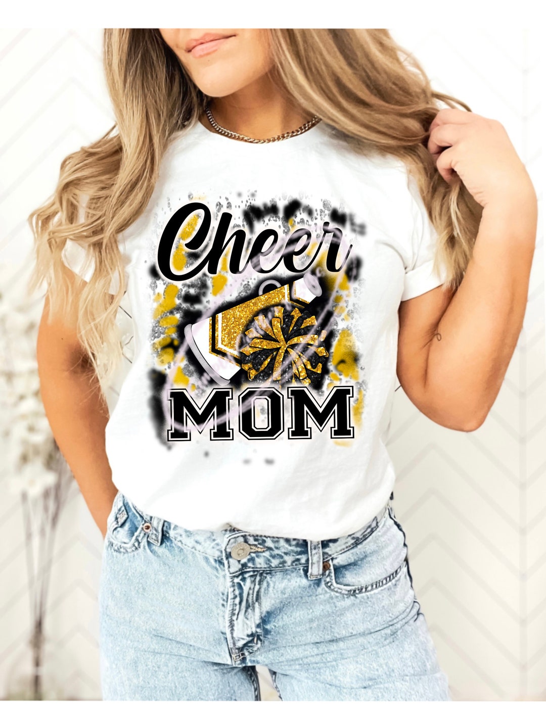 Cheer Mom, Black, Gold, Cheer, Mom, Cheer Life, Cheerleader, PNG ...