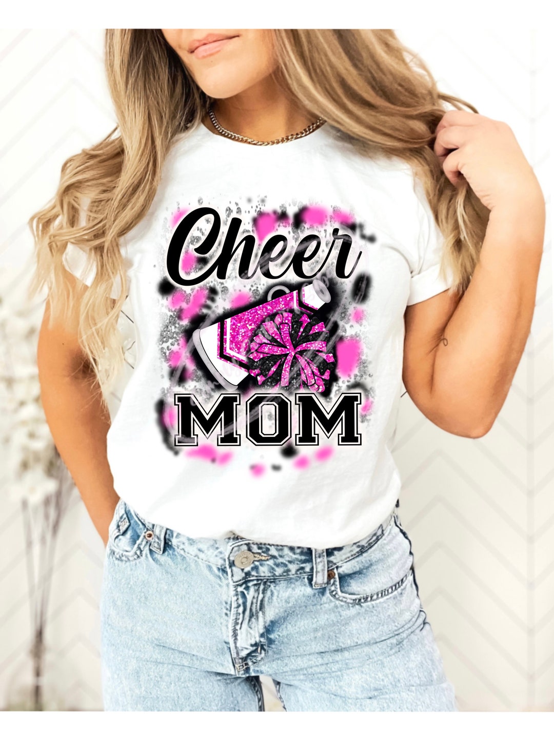 Cheer Mom, Black, Pink, Cheer, Mom, Mother, Cheer Life, Cheerleader ...