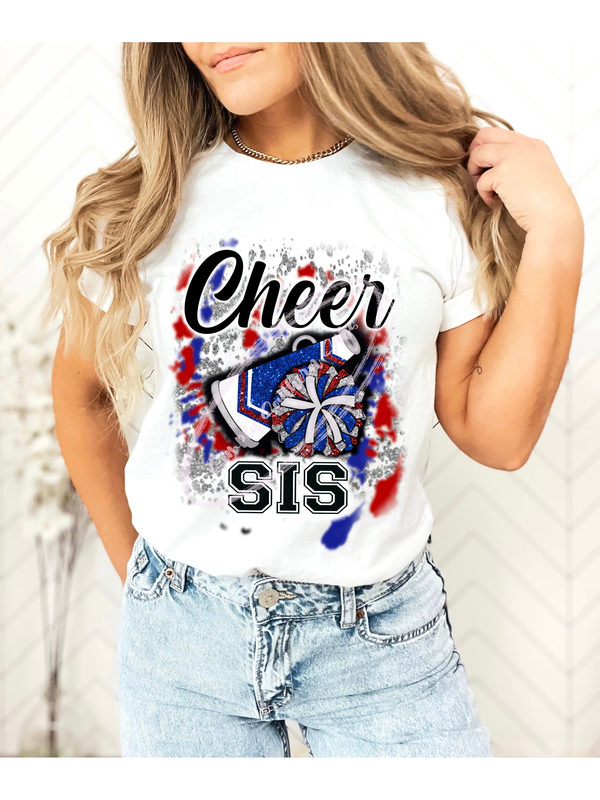 Cheer Sis, Black, Blue, Red, Cheer, Sis, Sister, Cheer Life ...