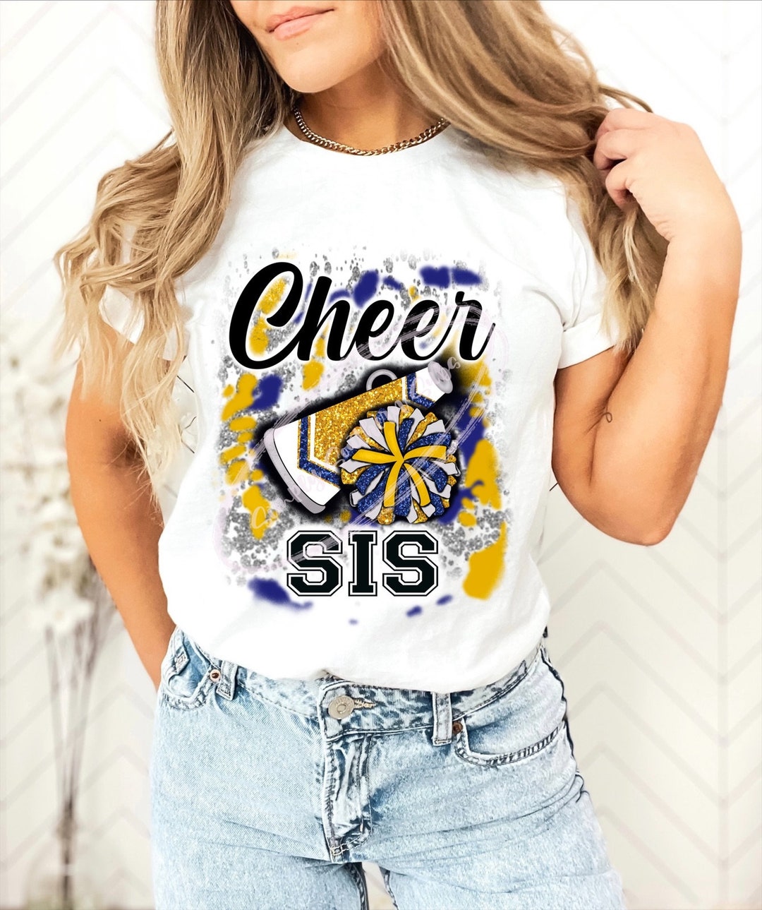 Cheer Sis, Black, Royal Blue, Cheer, Sis, Sister, Cheer Life ...