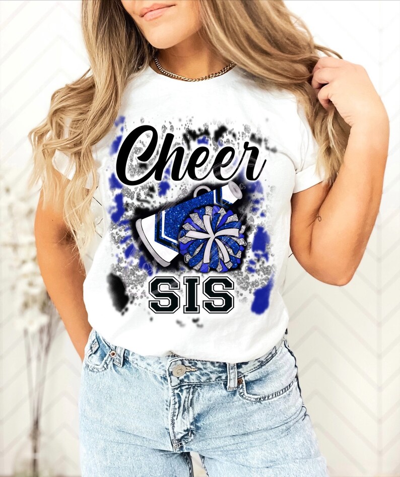Cheer Sister, Black, Blue, Cheer, Sis, Sister, Cheer Life, Cheerleader ...