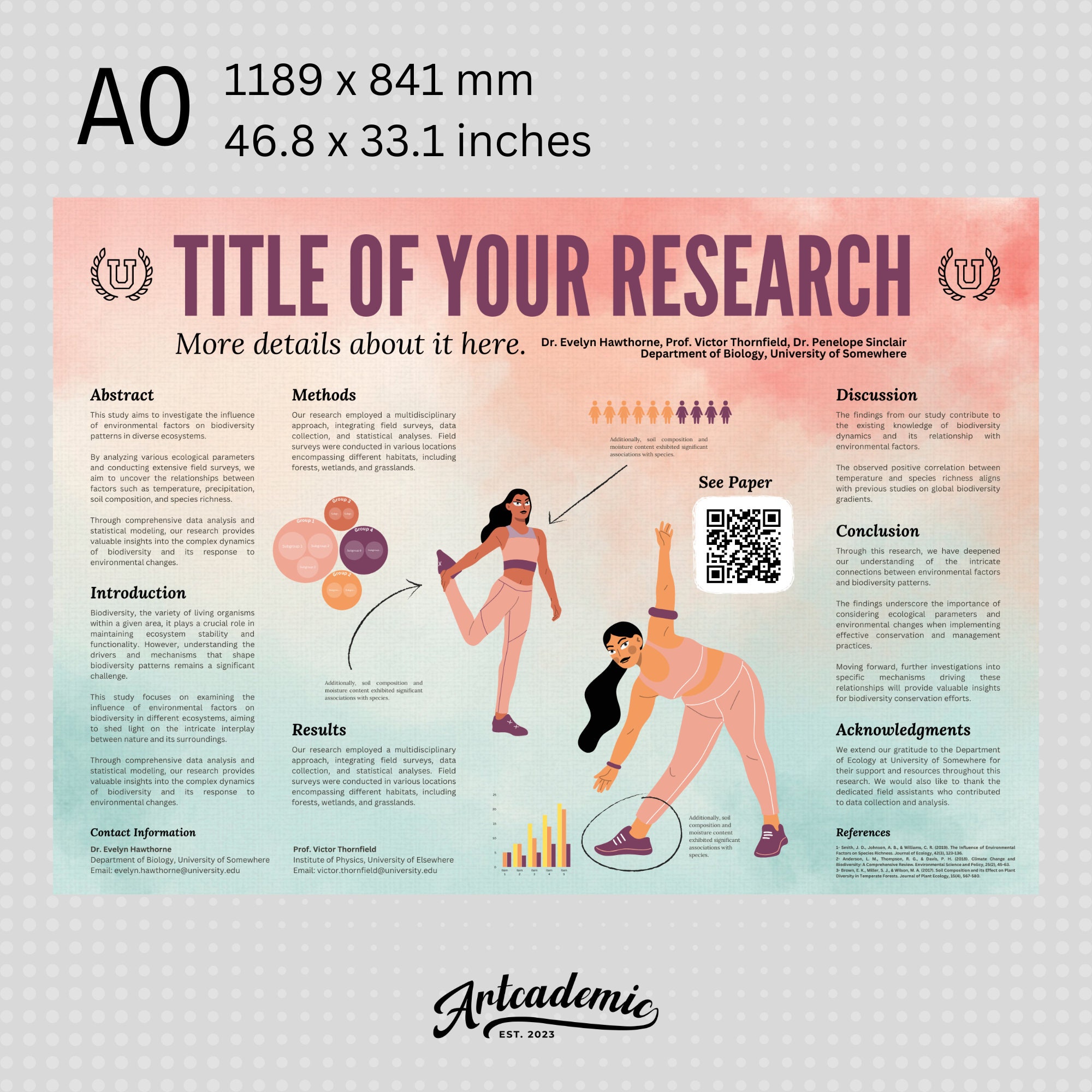 Academic Poster Artistic Delicate Watercolor - Etsy