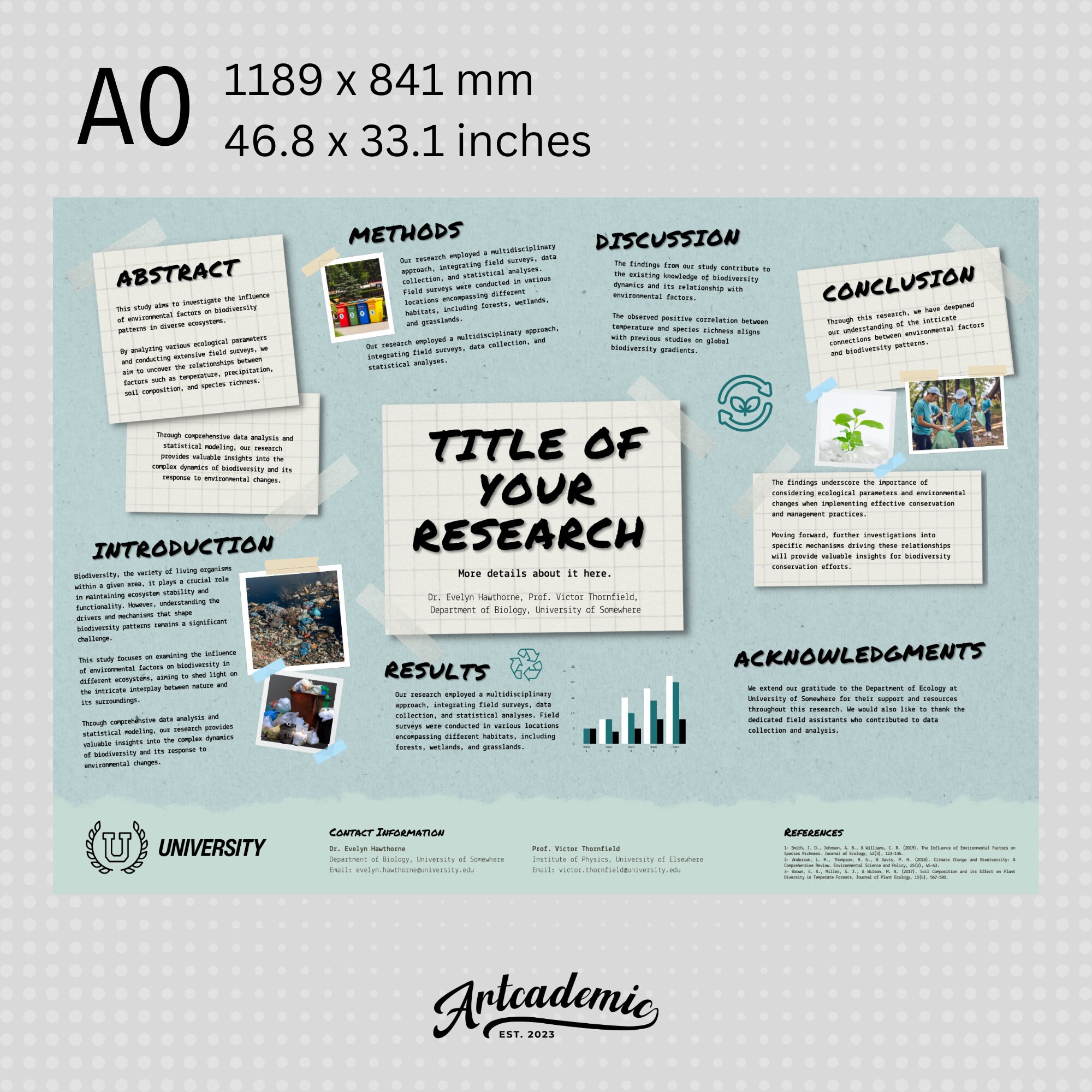 Academic Poster Stylized Teal Board - Etsy