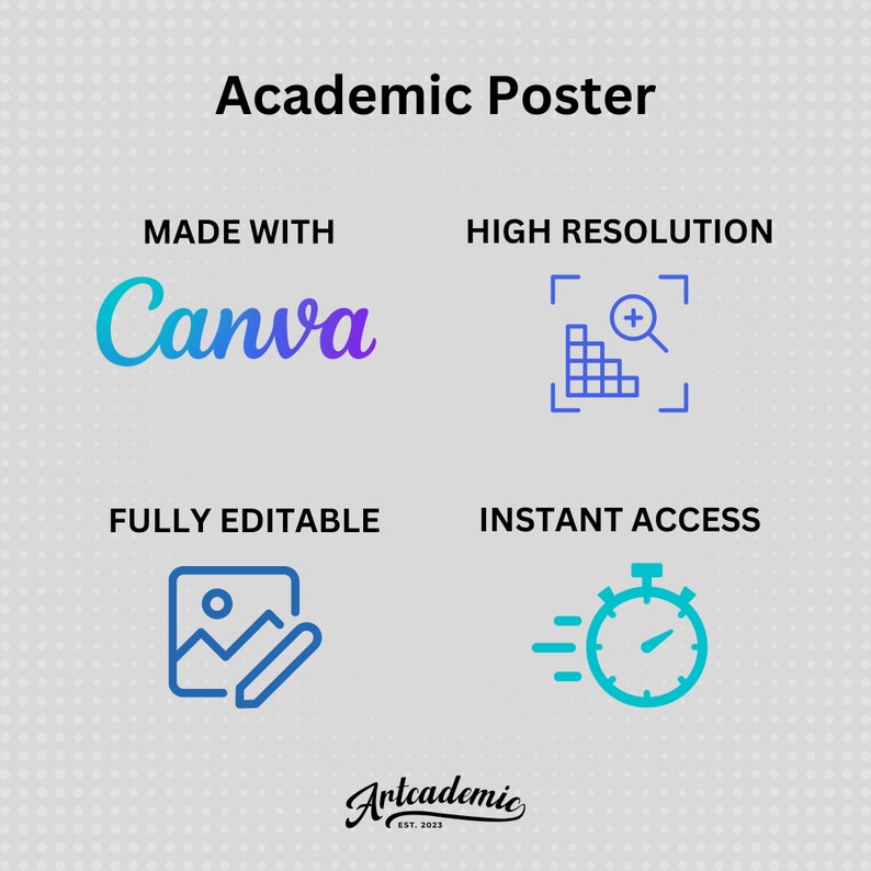 Academic Poster Stylized Teal Board - Etsy