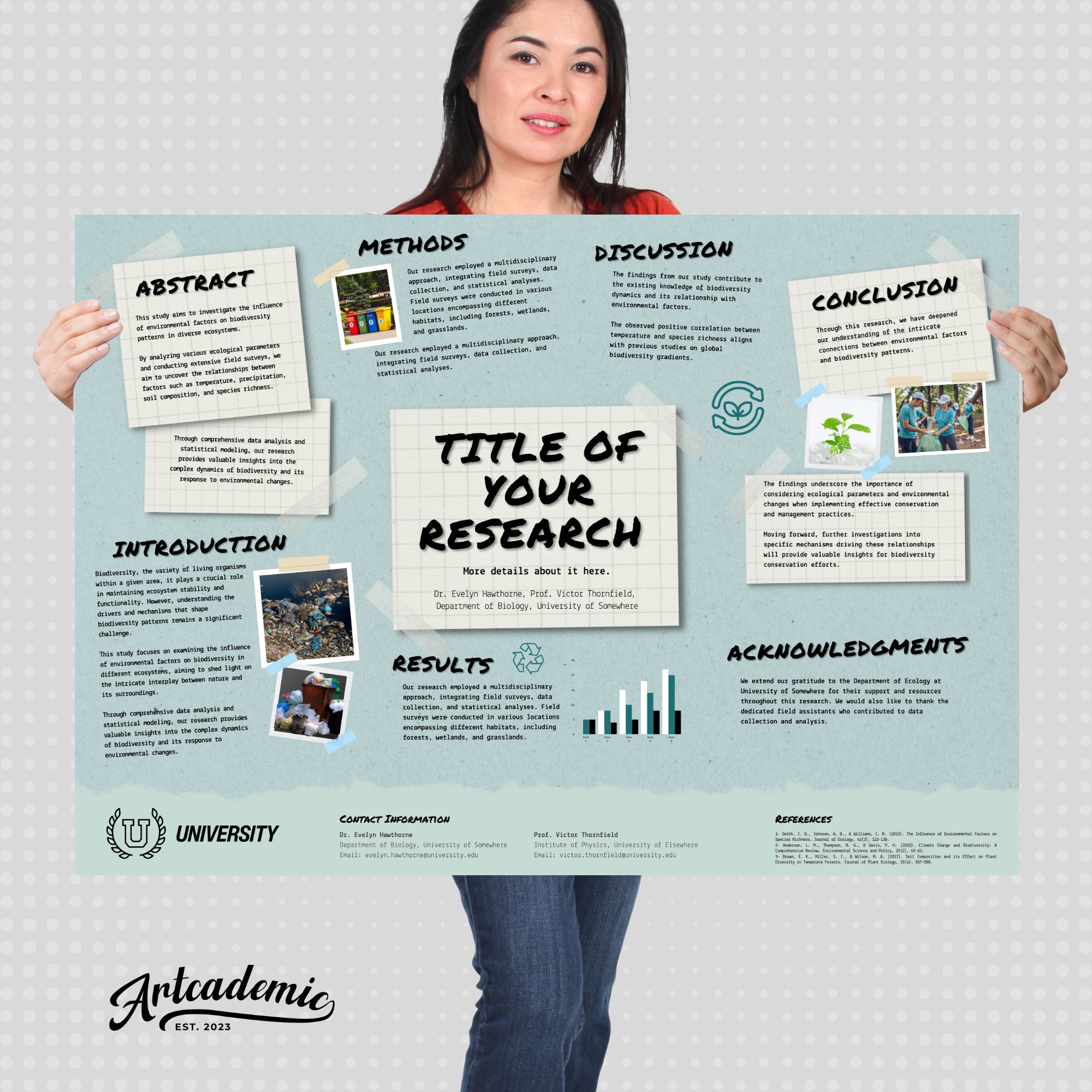 Academic Poster Stylized Teal Board - Etsy