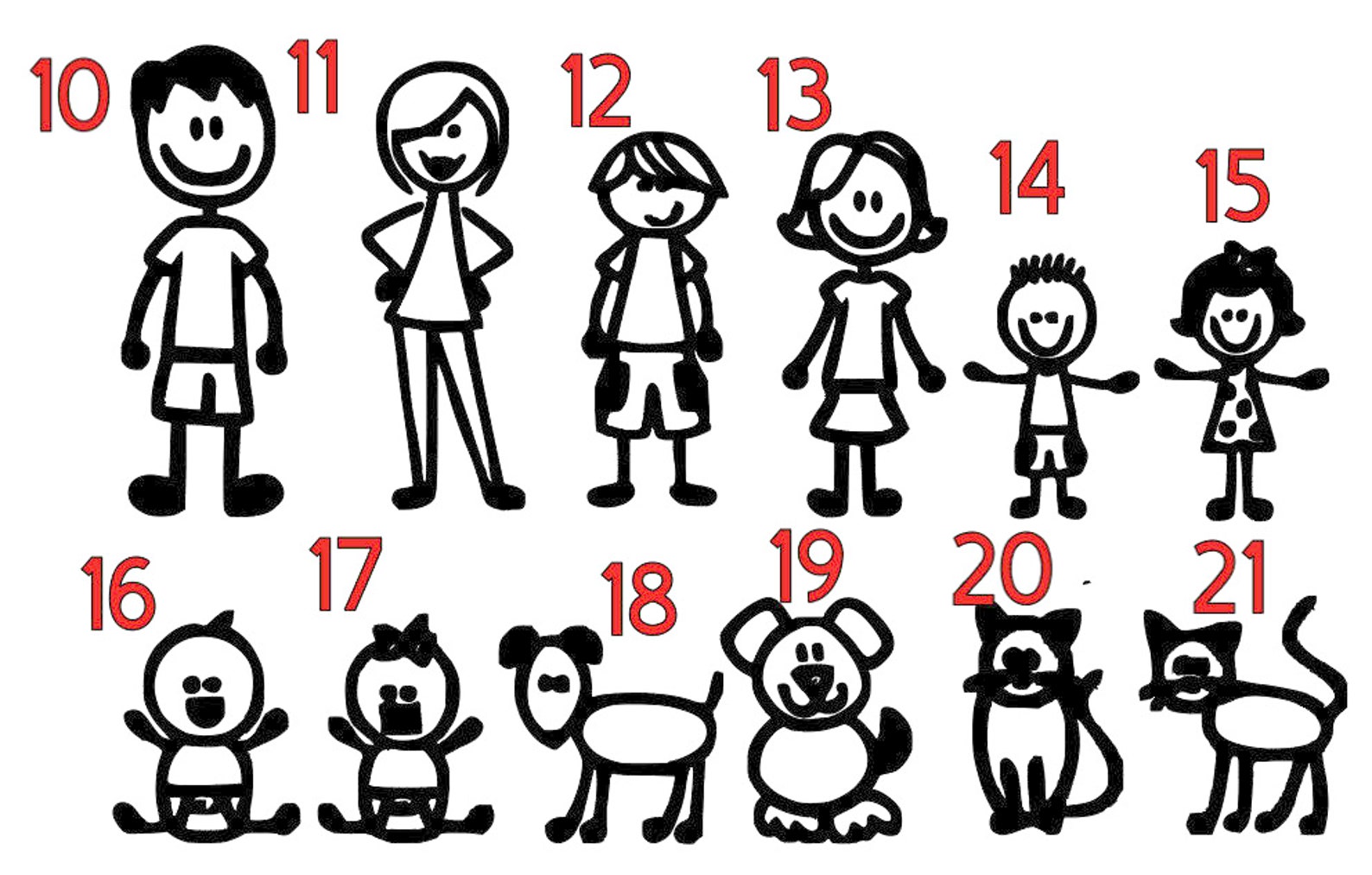 Custom Stick Figure Family Car Decal - Etsy