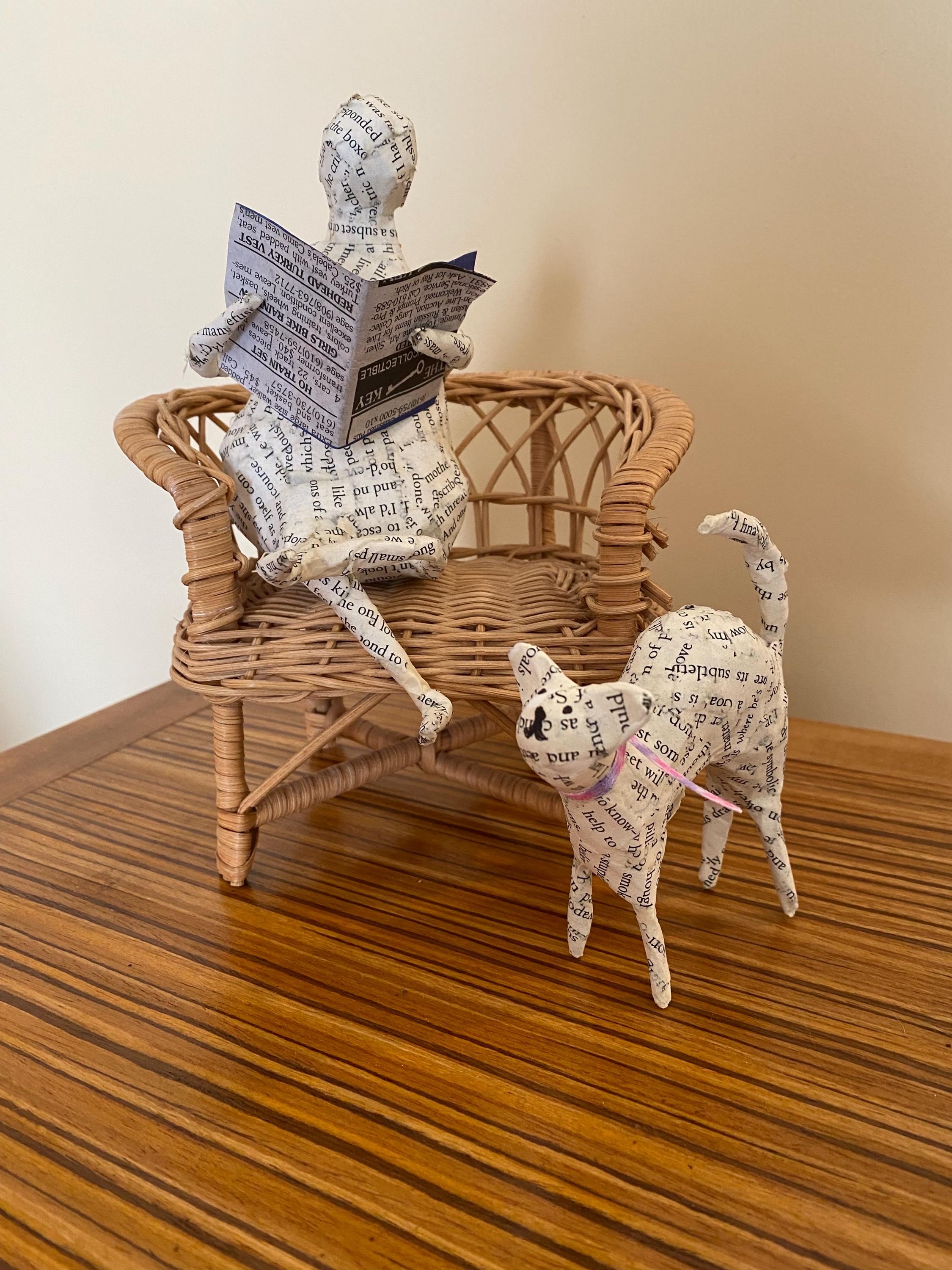 Reading Newspaper Paper Mache - Etsy