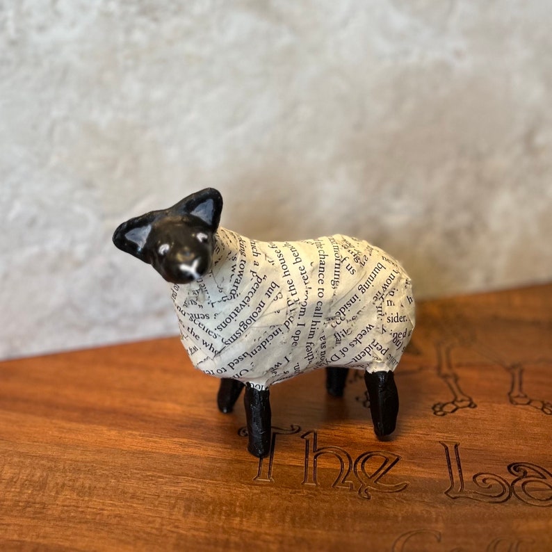 Black Sheep Paper Mache, Handmade, Farm Animal - Etsy