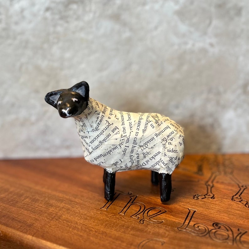 Black Sheep Paper Mache, Handmade, Farm Animal - Etsy