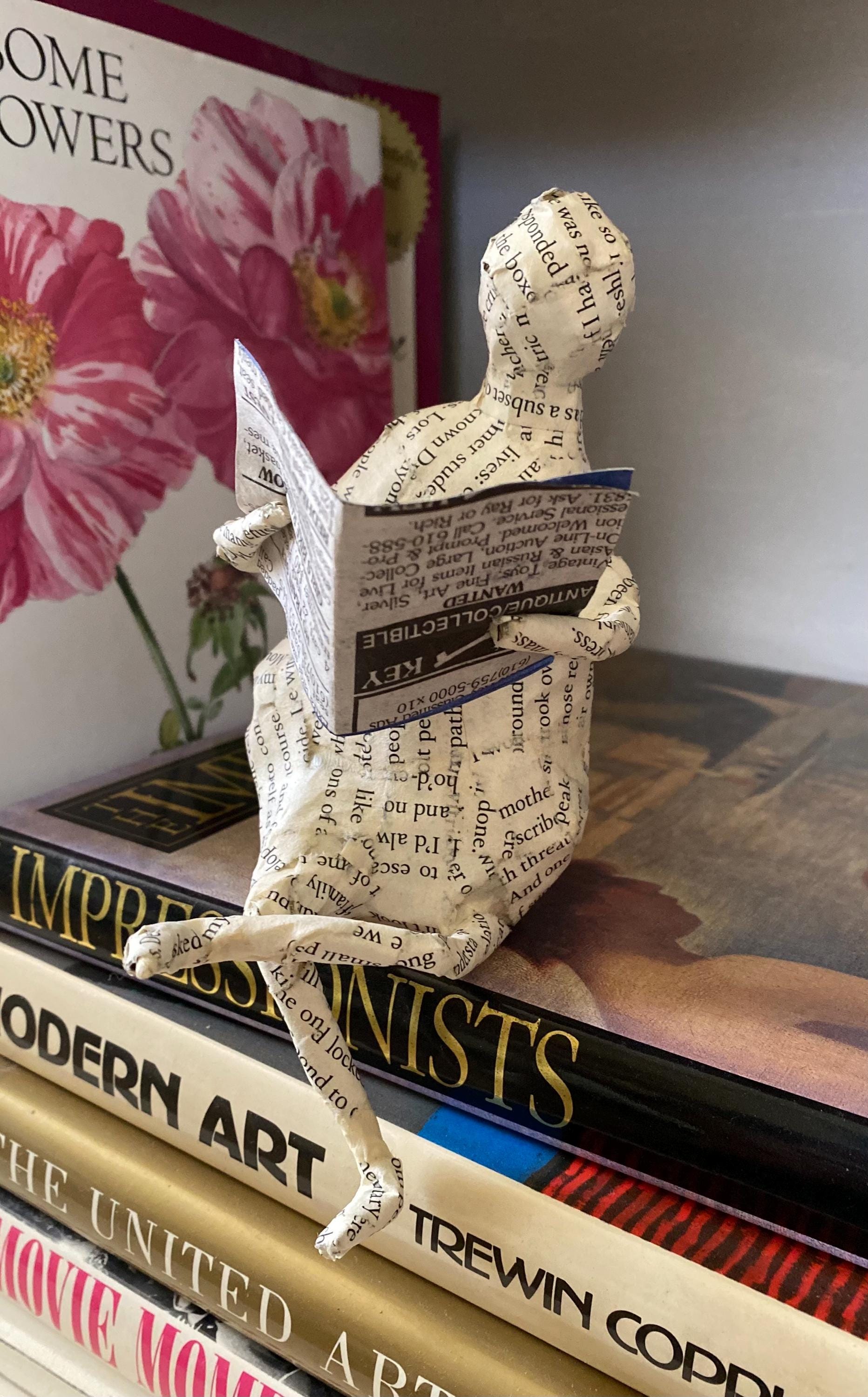 Reading Newspaper Paper Mache - Etsy