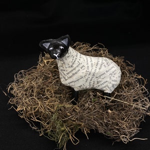 Black Sheep Paper Mache, Handmade, Farm Animal - Etsy