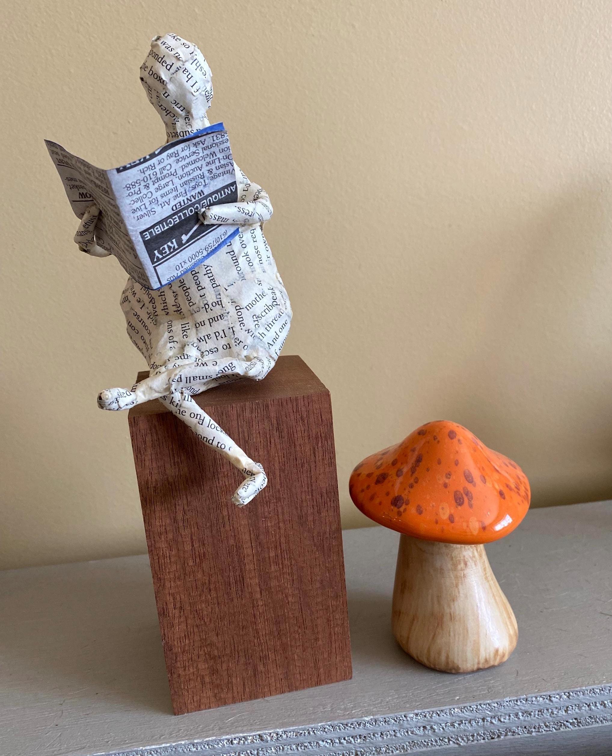 Reading Newspaper Paper Mache - Etsy
