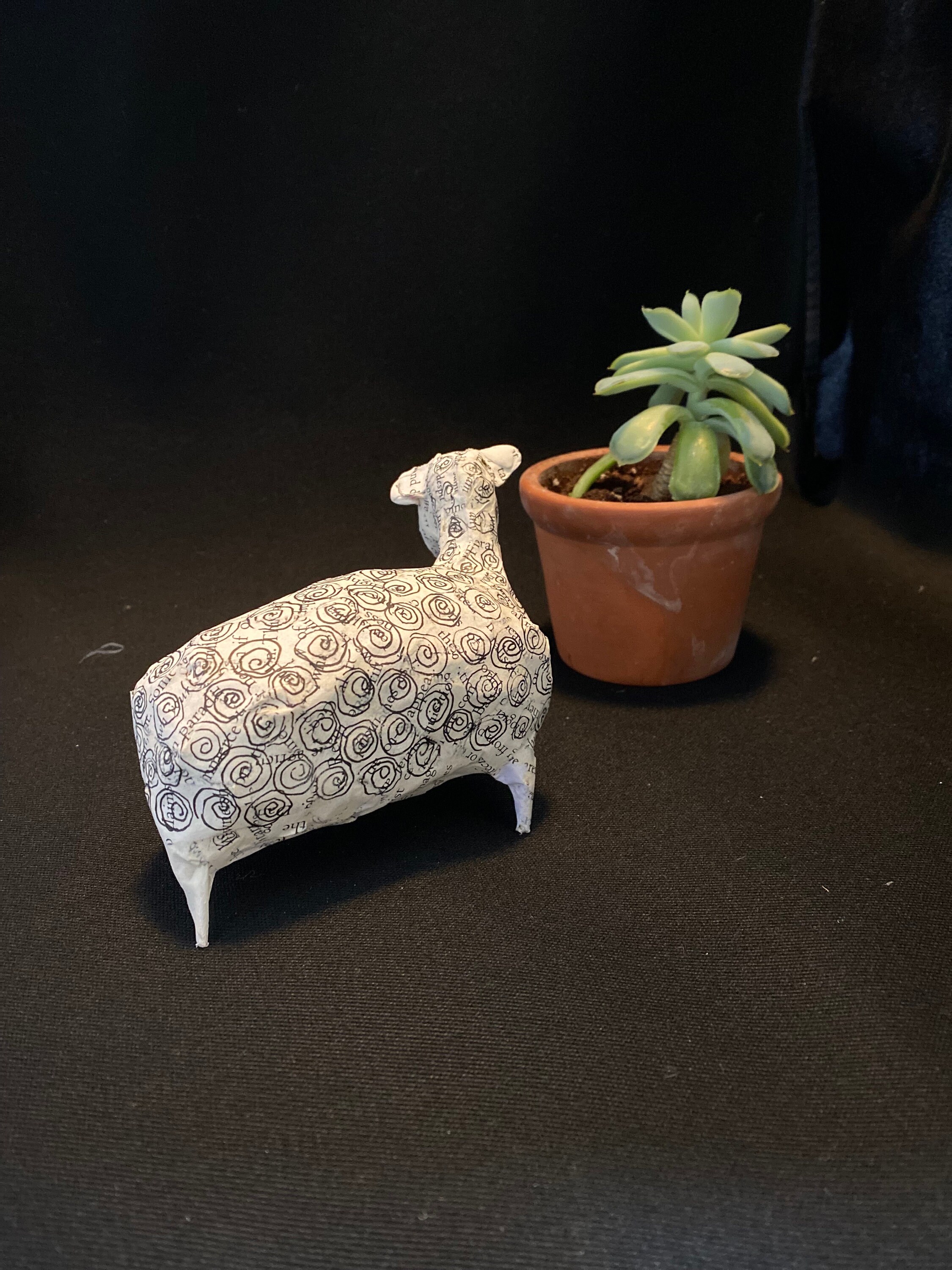 Sheep, Paper Mache, Farm Animals, Miniature Animals, Handmade, Gift - Etsy