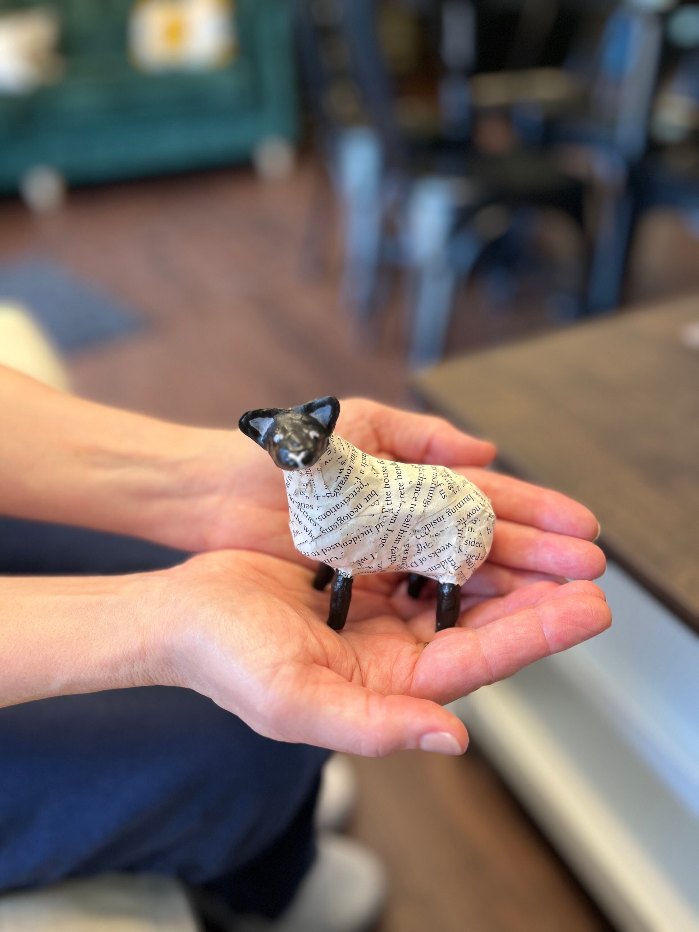 Black Sheep Paper Mache, Handmade, Farm Animal - Etsy