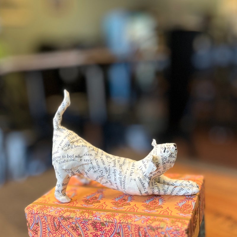 Paper Mache Cat - Etsy
