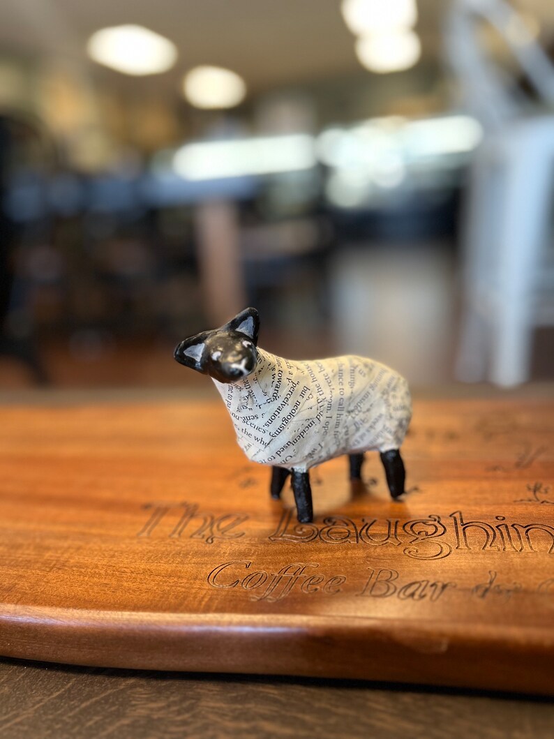 Black Sheep Paper Mache, Handmade, Farm Animal - Etsy