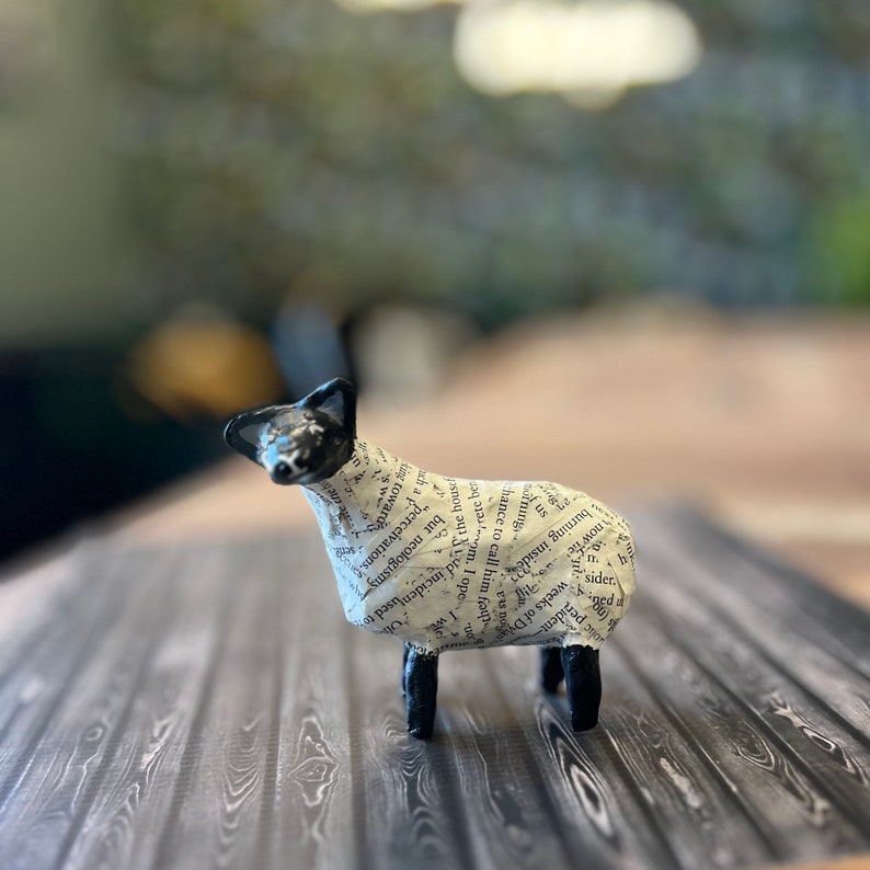 Black Sheep Paper Mache, Handmade, Farm Animal - Etsy