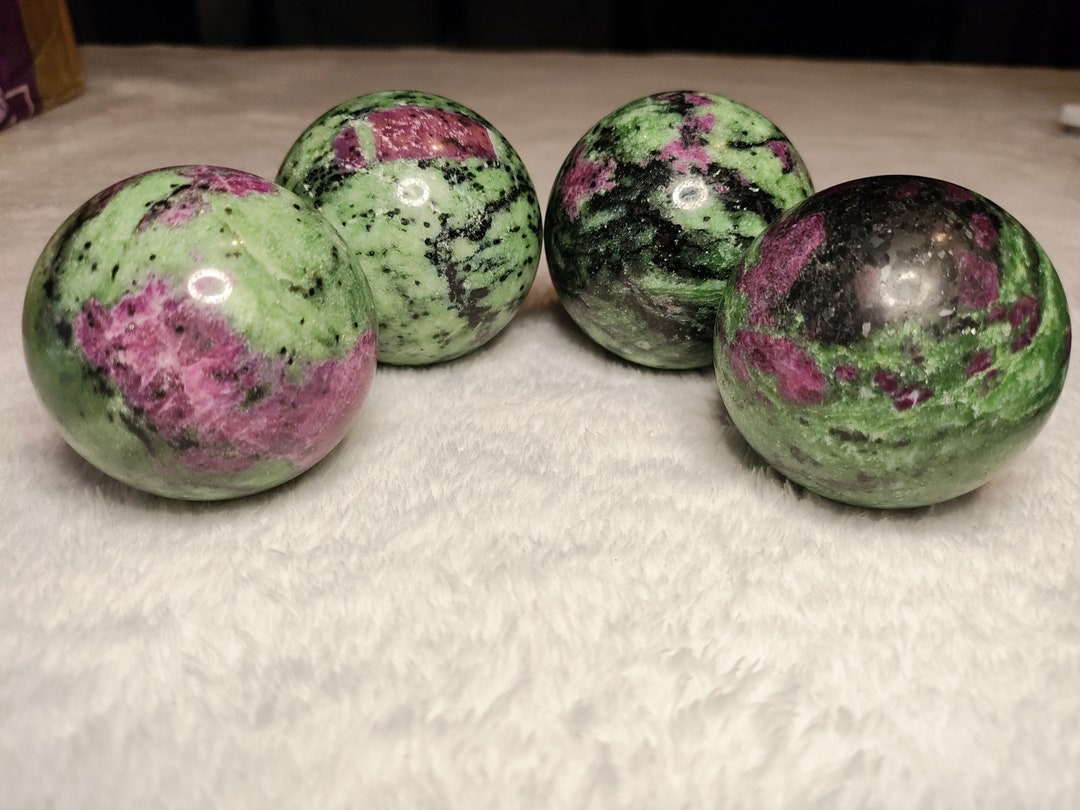 Ruby Zoisite Spheres (UV Reactive) - Etsy