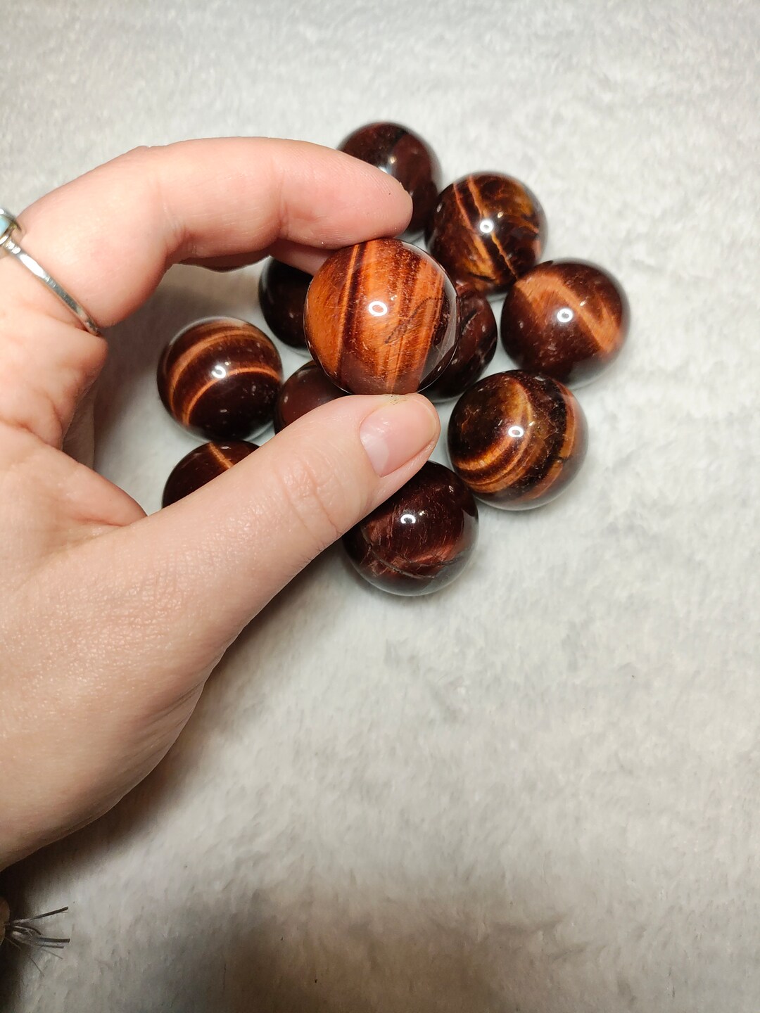Red Tiger Eye Spheres - Etsy